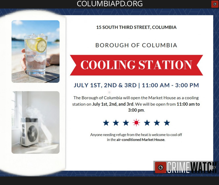 COLUMBIA MARKET HOUSE WILL BE USED AS A COOLING STATION WEDNESDAY JULY ...
