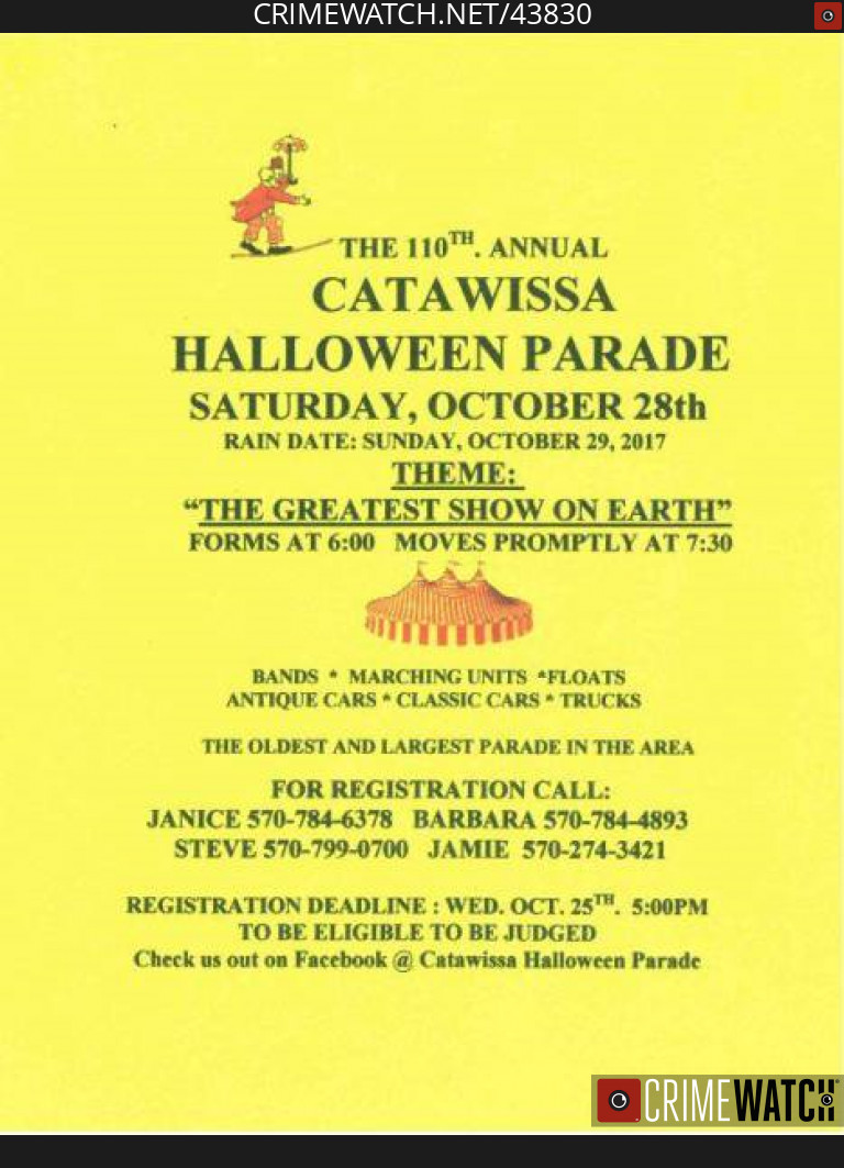 Halloween Parade 2017 | Catawissa Borough Police Department
